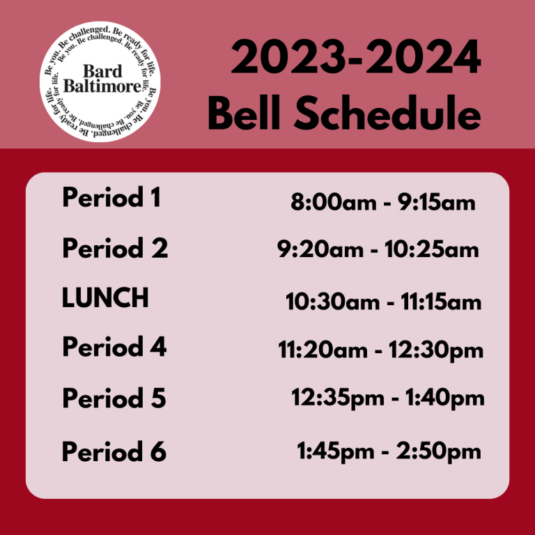Bell Schedules – BEC Baltimore